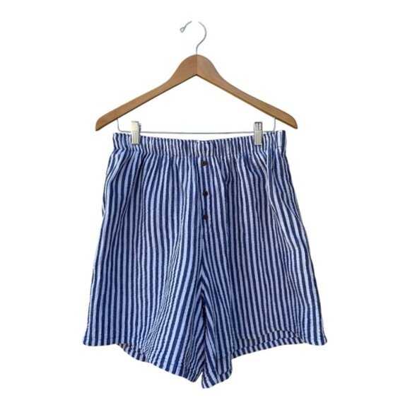 Free People | Shorts | Free People Blue And White Striped Boxer Shorts ...
